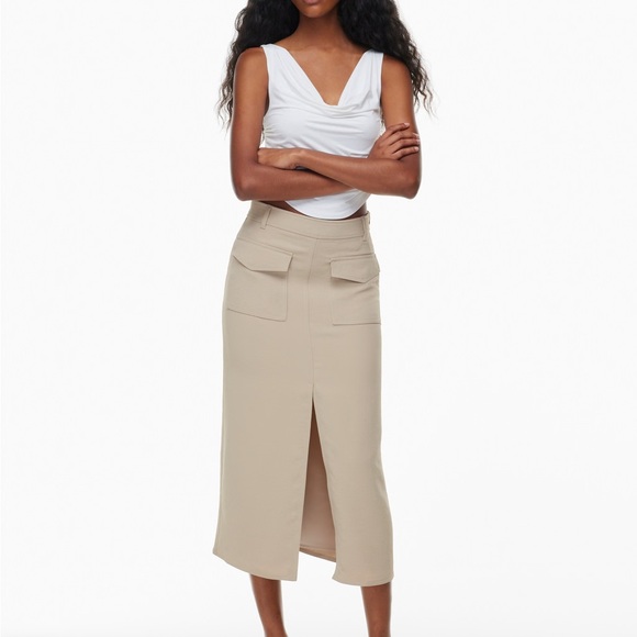 Wilfred | Skirts | Wilfred Beige Midi Skirt | Poshmark